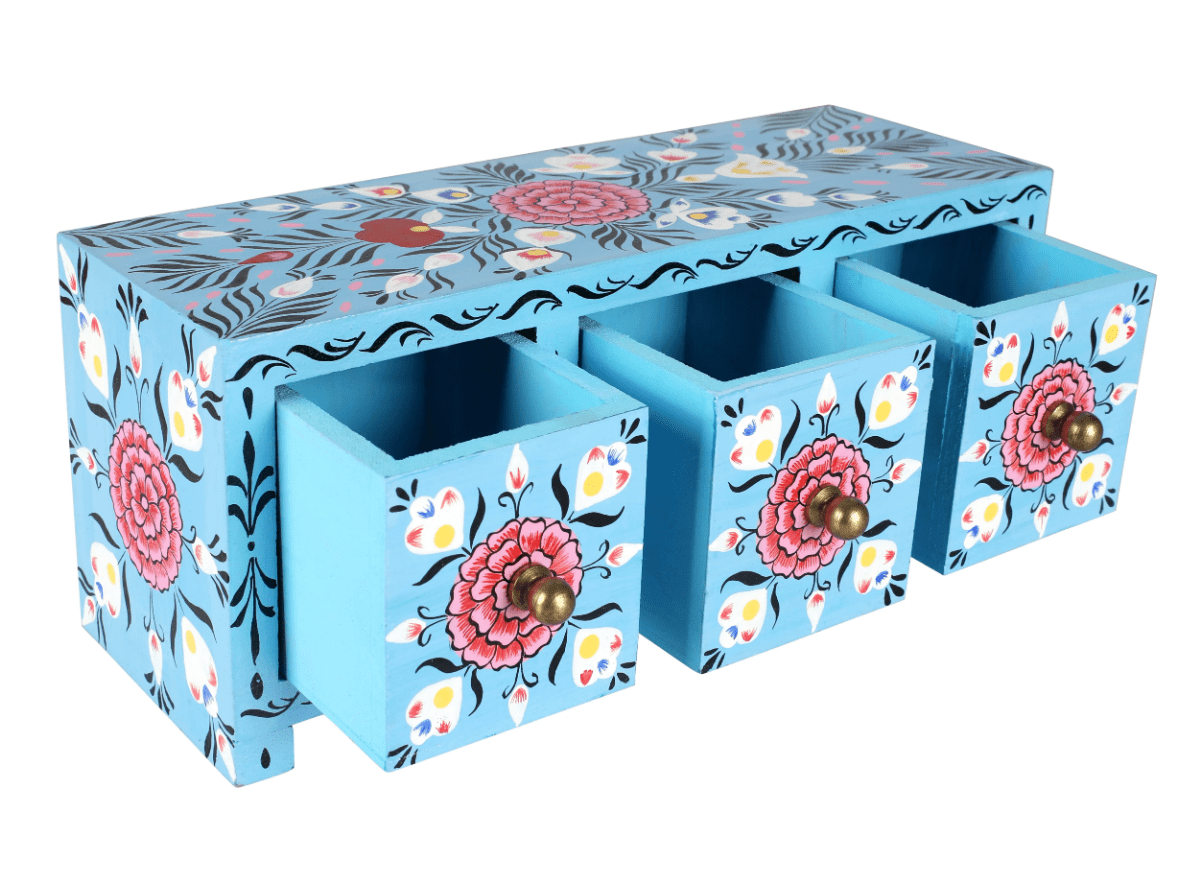 Wooden Drawer Box Decorative Showpiece - Rajasthani Haat