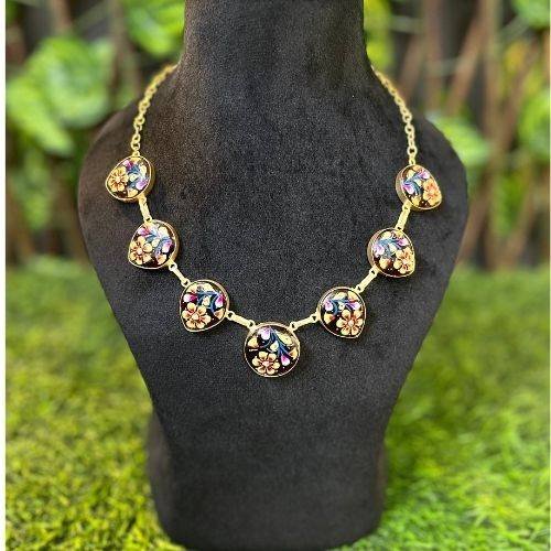Antique Adorn Necklace and Earrings Set - Rajasthani Haat