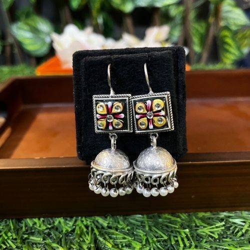 Jaipuri Jhumka Earrings - Rajasthani Haat