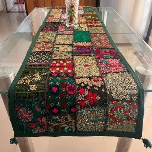 Heritage Thread Table Runner and 4 Mats Set - Rajasthani Haat